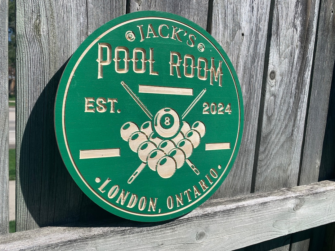 Custom Pool Room Sign | Personalized Wood Sign | Wooden Bar Sign ...