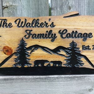 Custom Cottage Sign | Wood Cottage Sign | Anniversary Gift | Welcome to ...