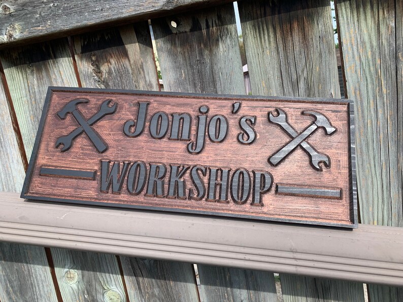 Personalized Workshop Wood Sign Custom Workshop Sign - Etsy