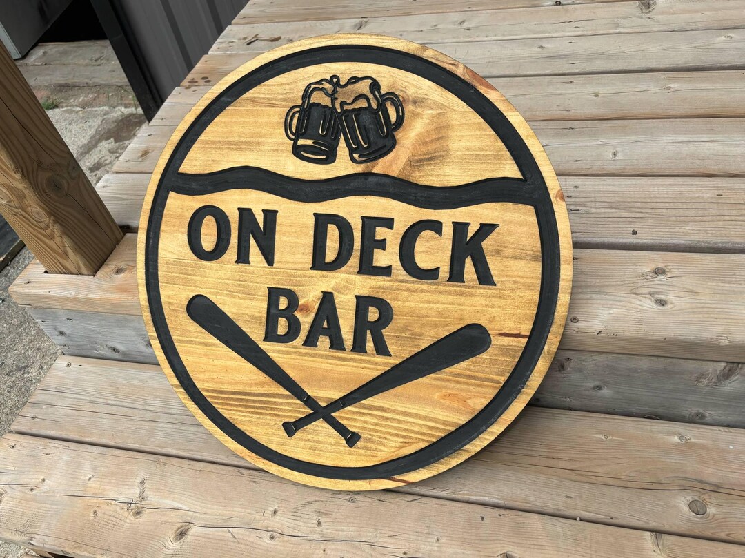 Custom Wood Bar Sign – Personalized Home Bar, Man Cave, Rustic Wall ...