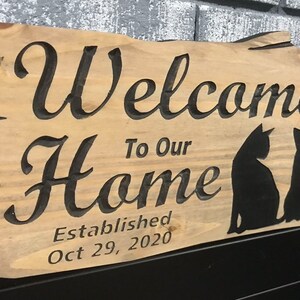 Custom Home Sign | Wooden Outdoor Sign | Anniversary Gift | Welcome ...