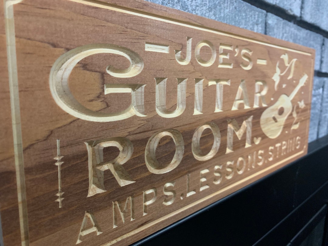 Custom Guitar Sign | Personalized Wood Sign | Wooden Music Sign ...