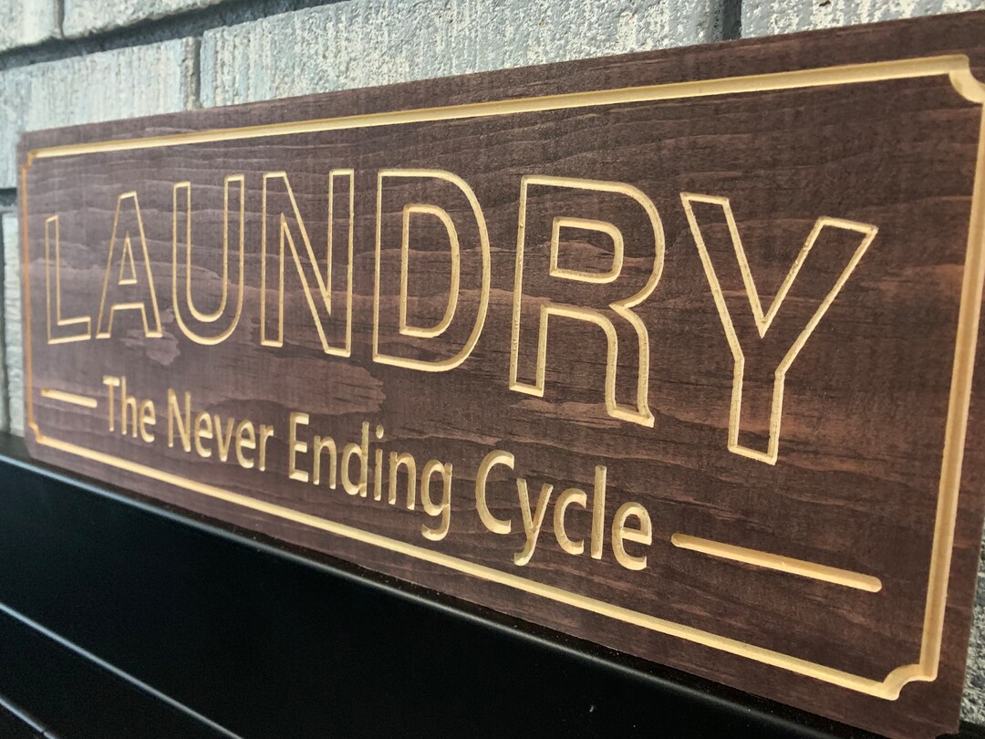 Custom Laundry Sign | Personalized Wood Sign | Wooden Laundry Sign ...