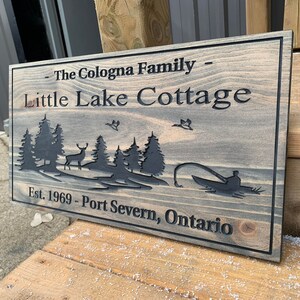 Custom Cottage Sign | Custom Engraved Lakehouse Sign | Cottage Sign ...