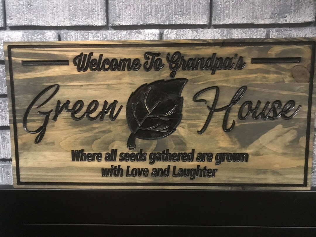 Custom Rustic Greenhouse Sign | Custom Engraved Lakehouse Sign ...