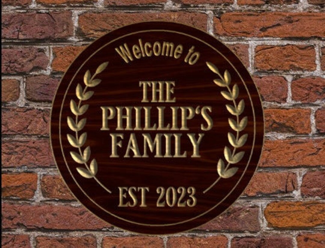 Custom Family Name Sign Personalized Wood Sign Wooden Family Name Sign ...