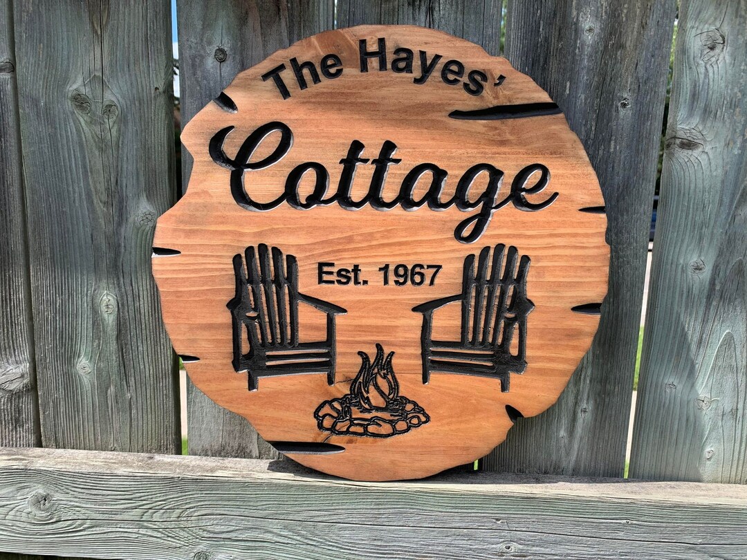 Custom Cottage Sign | Personalized Wood Sign | Wooden Lakehouse Sign ...