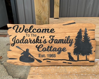 Outdoor Cottage Sign Custom Cottage Sign Wood Cottage Sign - Etsy