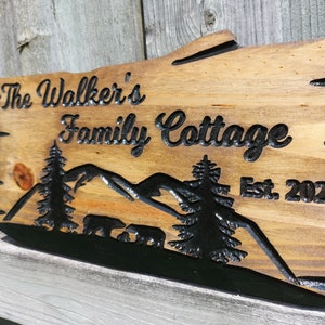 Custom Cottage Sign | Wood Cottage Sign | Anniversary Gift | Welcome to ...