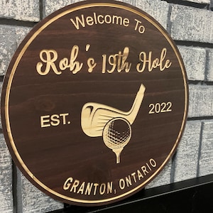 Custom Golf Sign | Custom Name Engraving | Personalized Golf Sign ...