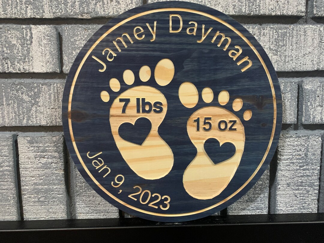 Custom Baby Shower Sign Personalized Wood Sign Wooden Baby Name Sign ...