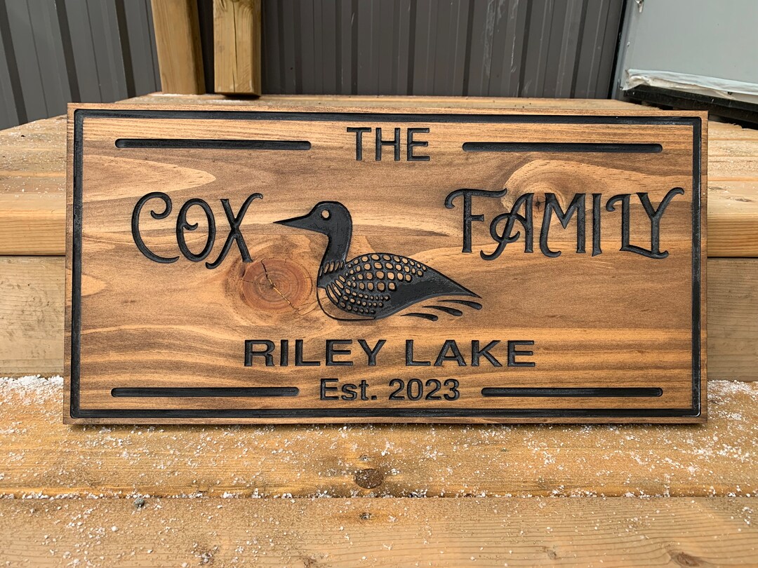 Custom Rustic Cottage Sign | Custom Engraved Lakehouse Sign | Outdoor ...