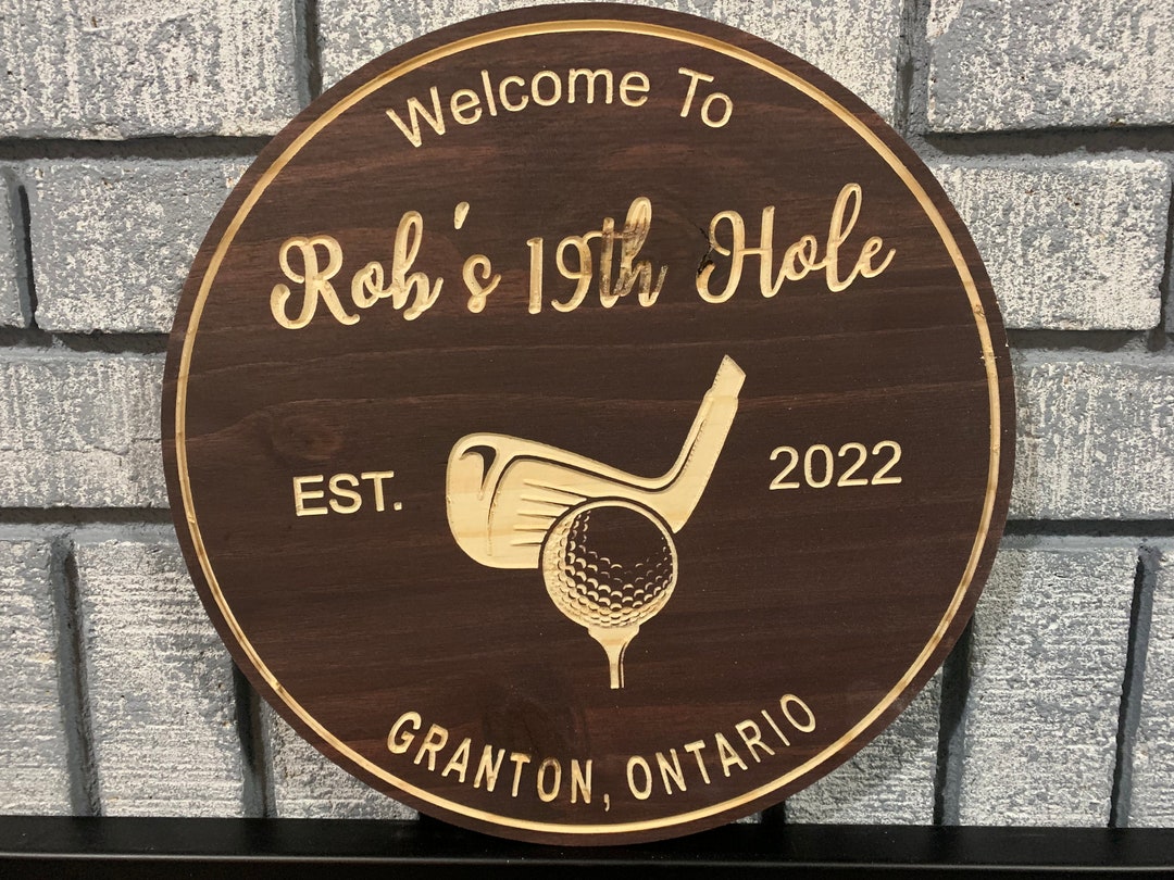 Custom Golf Sign | Custom Name Engraving | Personalized Golf Sign ...