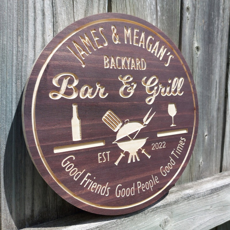 Bar and Grill Sign - Etsy