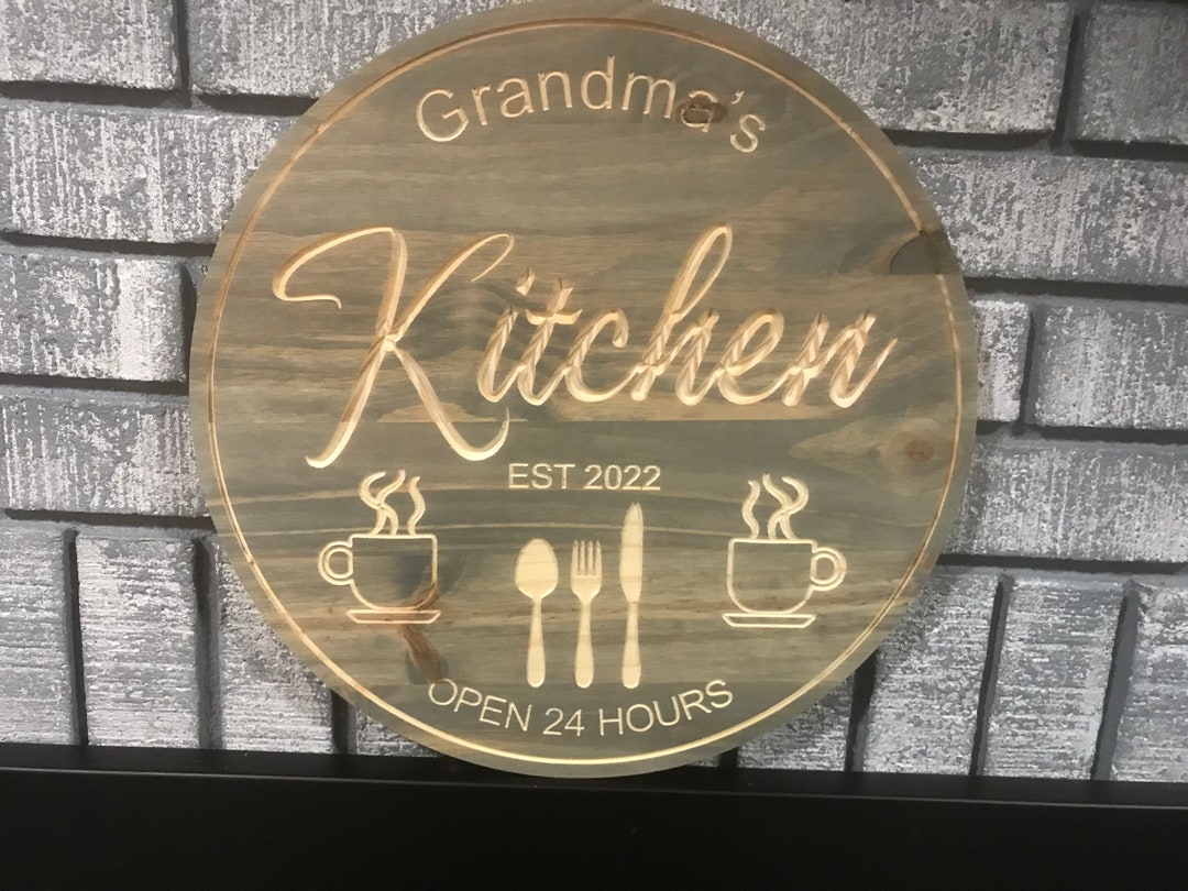 Custom Kitchen Signs – Personalized Family Kitchen Wall Art, Farmhouse ...