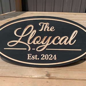 Custom Outdoor Wooden Sign Engraved Housewarming Gift Anniversary Gift ...