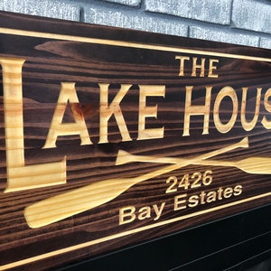 Outdoor Lake House Sign | Wooden Cottage Sign | Custom Cottage Sign ...