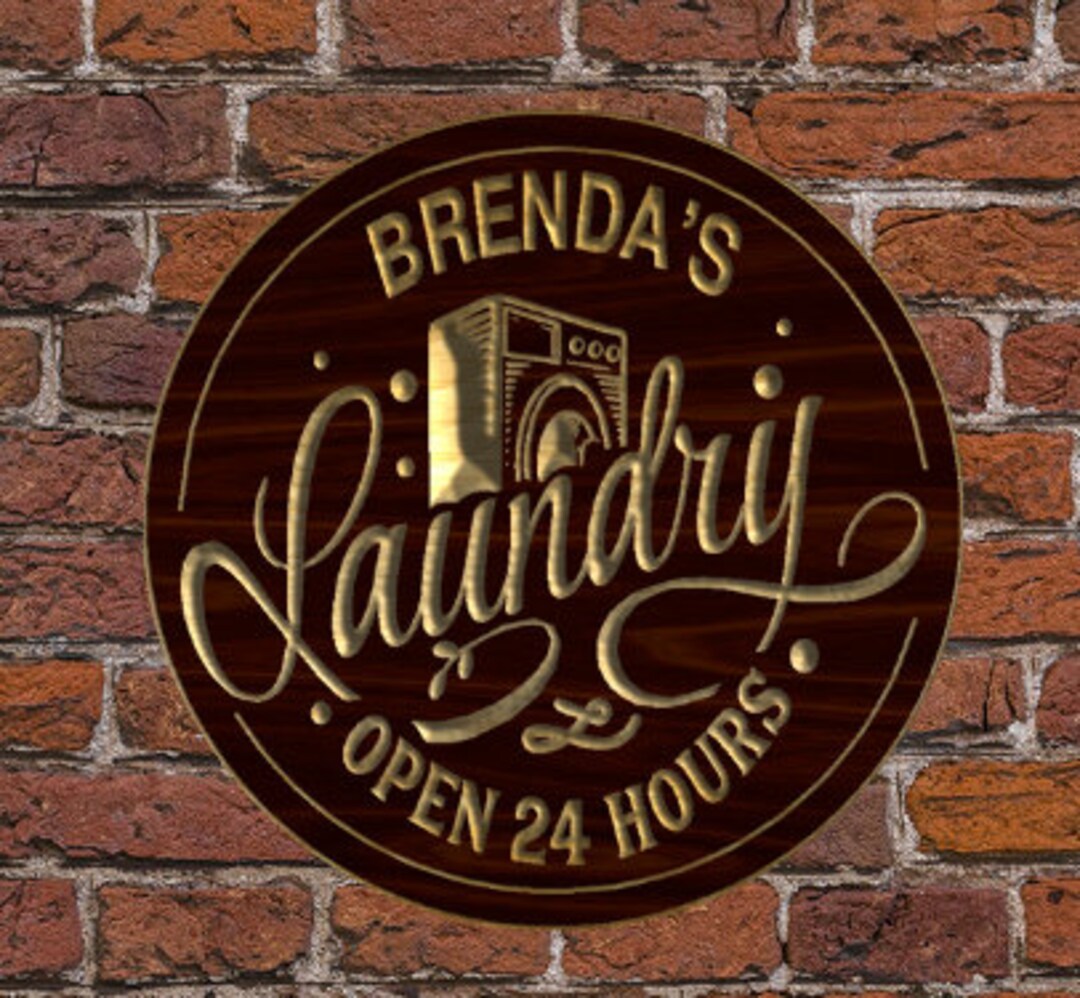 Custom Laundry Name Sign Personalized Wood Sign Wooden Laundry Sign ...