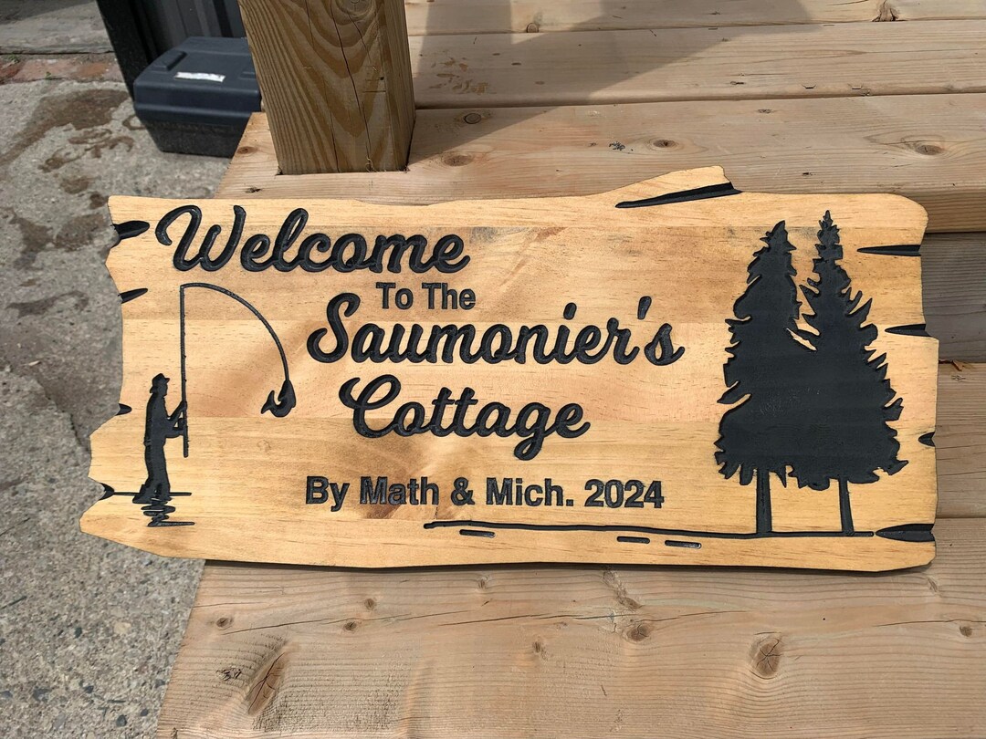 Cottage Sign | Custom Cottage Sign | Wood Cottage Sign | Anniversary ...