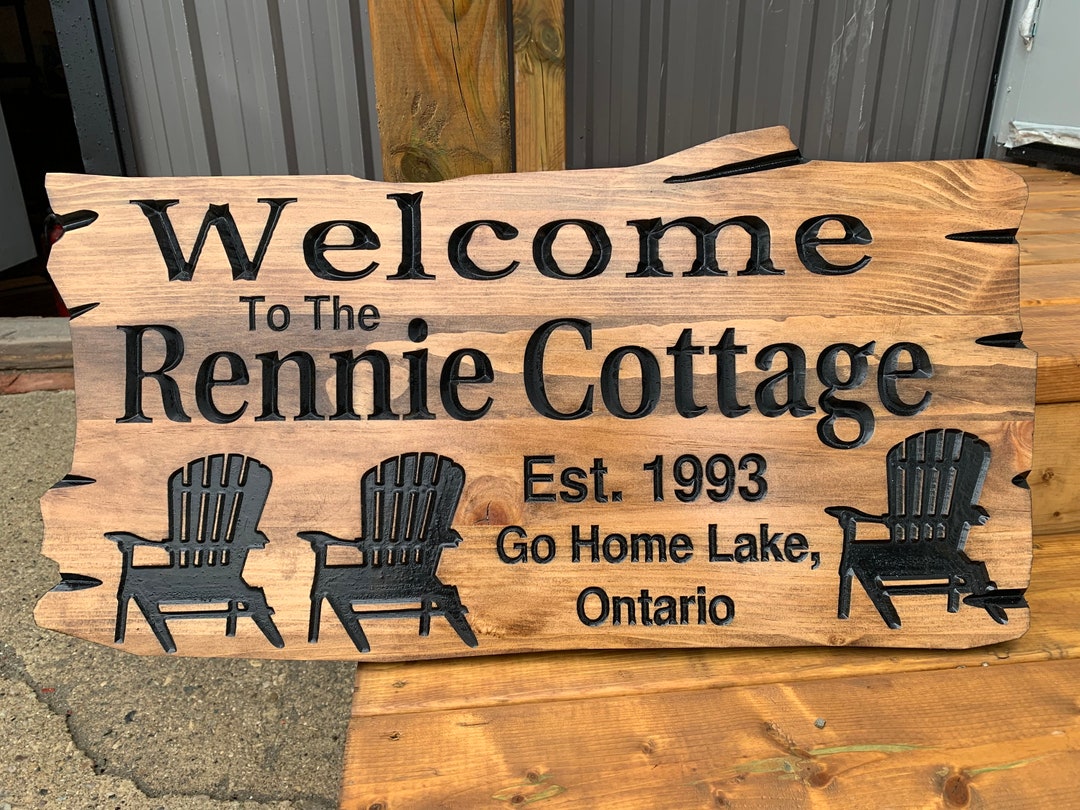 Outdoor Cottage Sign Custom Cottage Sign Wood Cottage Sign Anniversary ...