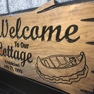 Custom Cottage Sign | Wood Cottage Sign | Anniversary Gift | Welcome to ...