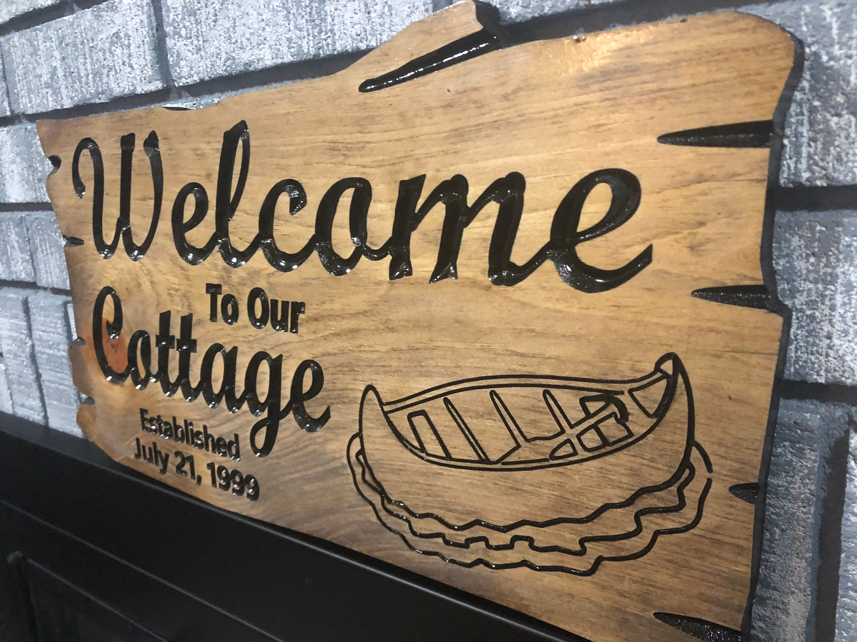 Custom Cottage Sign Wood Cottage Sign Anniversary Gift - Etsy Canada