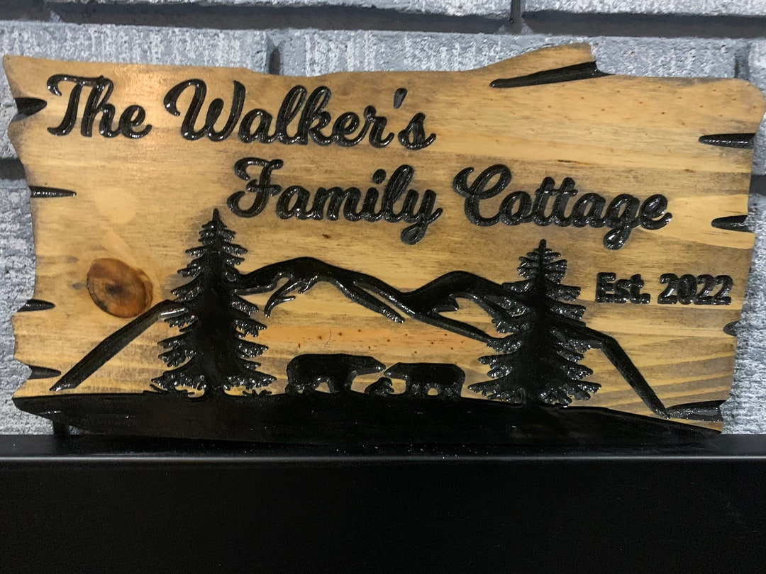 Custom Cottage Sign Wood Cottage Sign Anniversary Gift - Etsy