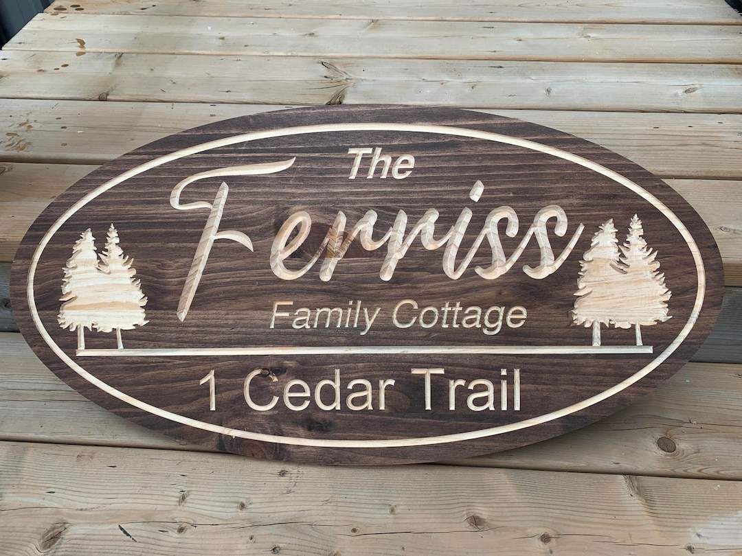Custom Outdoor Wooden Sign Engraved Housewarming Gift Anniversary Gift ...
