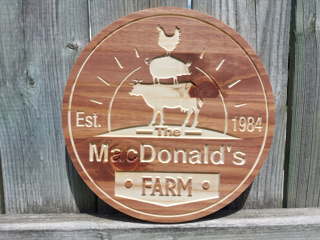 Custom Farm Sign | Personalized Wood Sign | Wooden Animal Sign | Custom ...