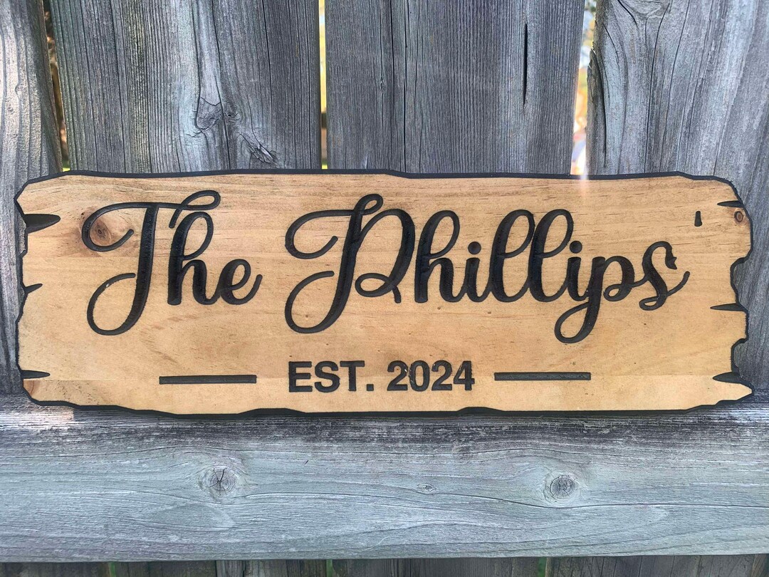 Custom Outdoor Wooden Sign Engraved Housewarming Gift Anniversary Gift ...