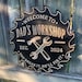 Custom Rustic Wood Workshop Sign – Personalized Wood Shop Decor, Man ...