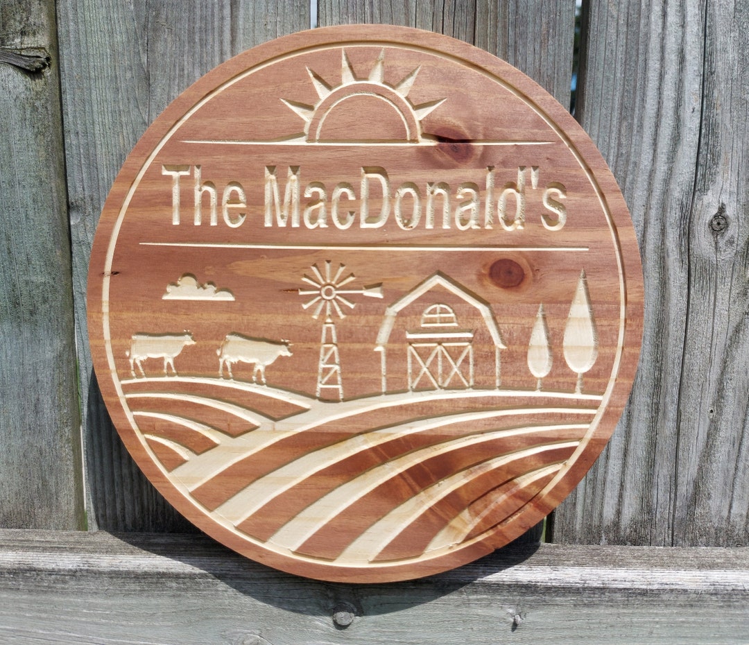 Custom Farm Sign | Personalized Wood Sign | Wooden Animal Sign | Custom ...