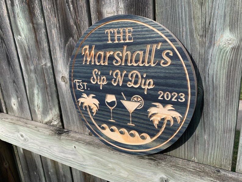 Custom Rustic Wood Beach Sign – Personalized Coastal Decor, Beach House ...