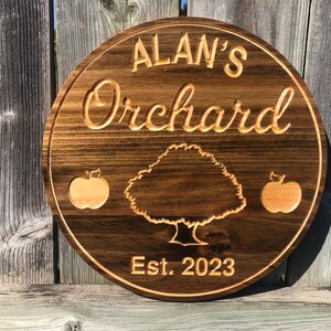 Custom Apple Orchard Sign | Custom Name Engraving | Personalized ...
