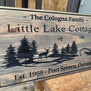 Custom Cottage Sign | Custom Engraved Lakehouse Sign | Cottage Sign ...