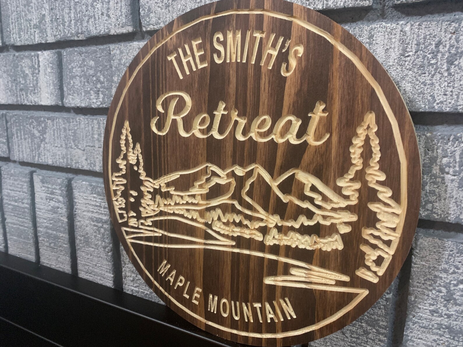 Custom Rustic Wood Retreat Sign – Personalized Cabin or Lodge Wall ...