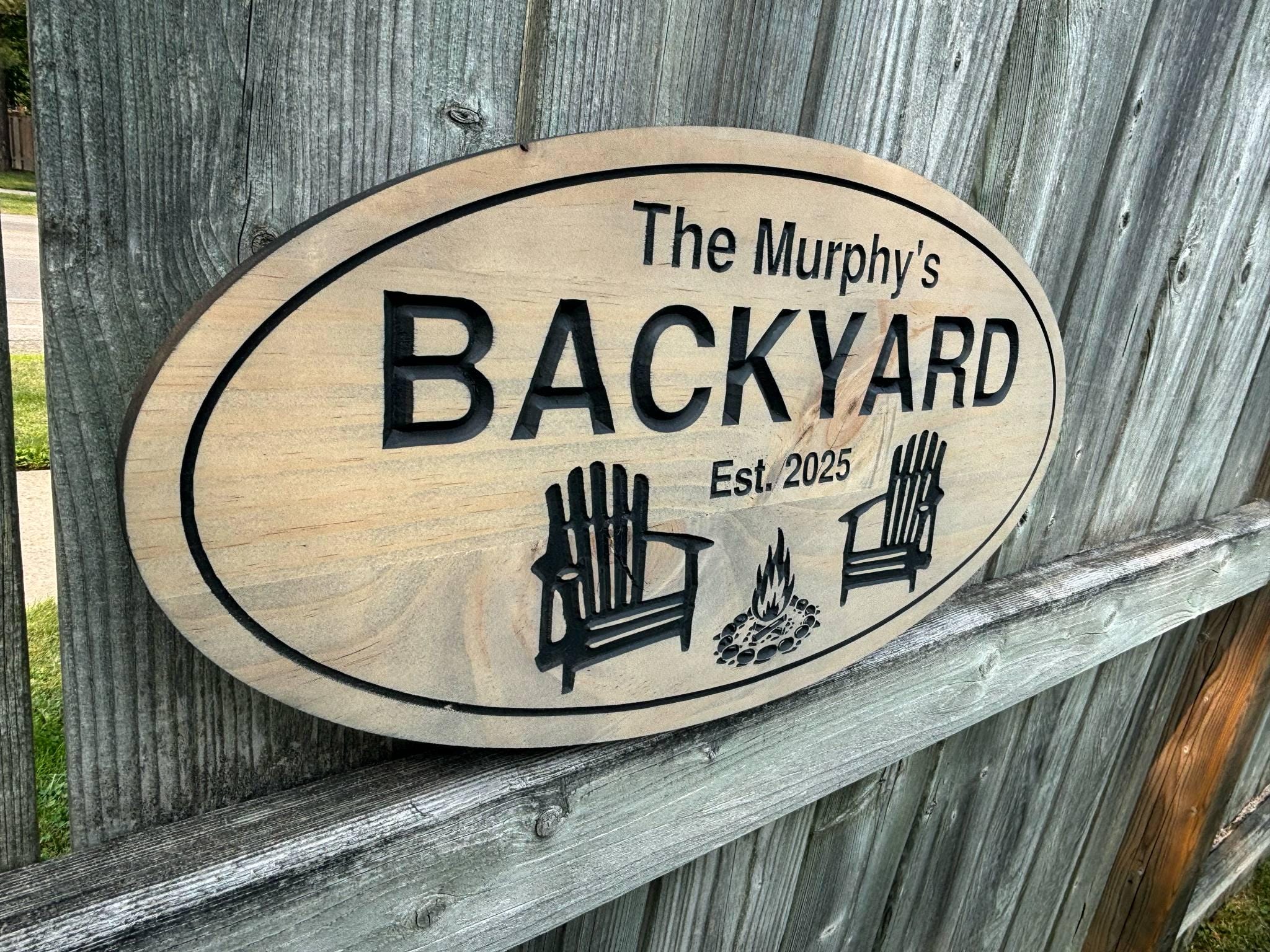 Personalized Backyard Sign – Custom Outdoor Decor for Patio, Deck ...