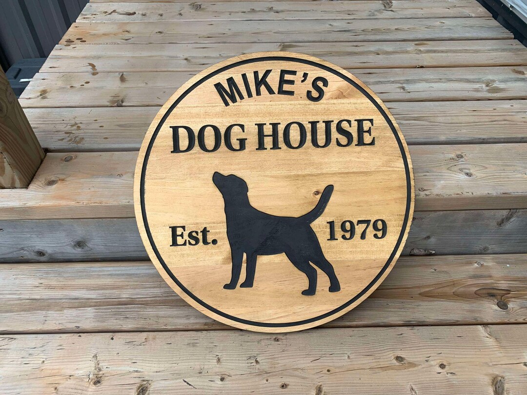 Custom Home Sign | Wood Cottage Sign | Anniversary Gift | Dog Sign ...