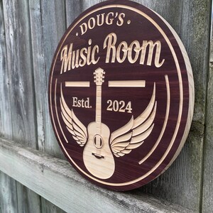 Custom Guitar Sign | Personalized Wood Sign | Wooden Music Sign ...