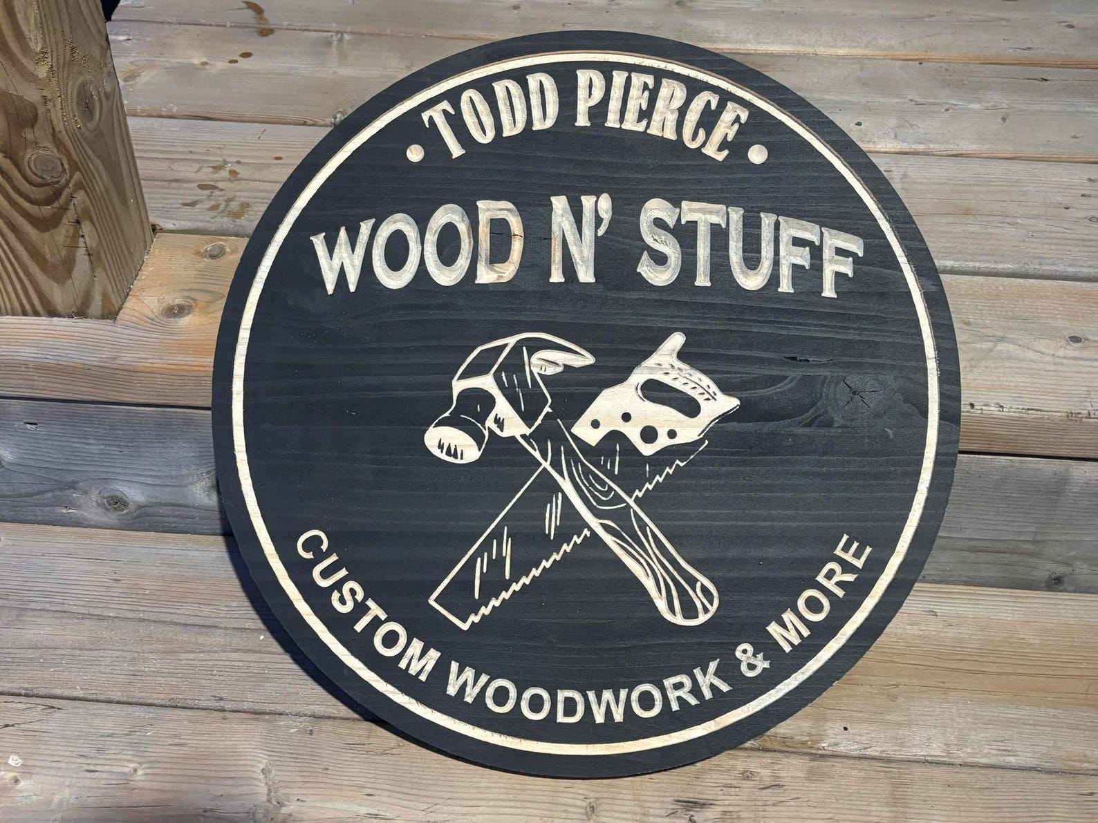 Custom Woodworking Sign | Wooden Workshop Sign | Engraved Wood Sign ...