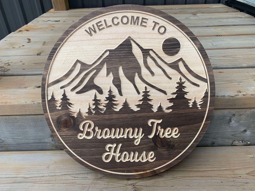 Custom Outdoor Retreat Sign | Wooden Cottage Sign | Custom Cottage Sign ...