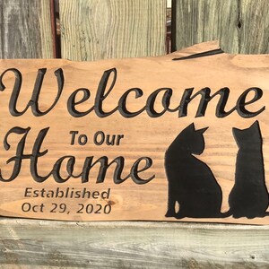Custom Home Sign | Wooden Outdoor Sign | Anniversary Gift | Welcome ...