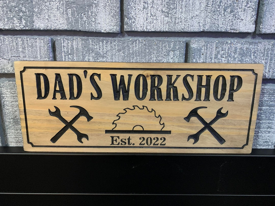 Personalized Workshop Sign | Custom Workshop Sign | Personalized Name ...