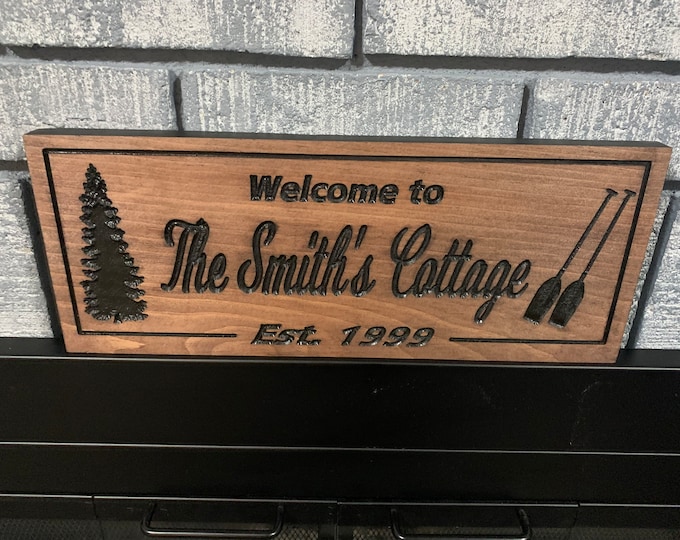 Custom Cottage Sign Custom Engraved Sign Outdoor Cottage - Etsy Canada