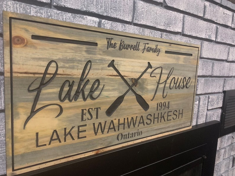 Custom Rustic Cottage Sign Custom Engraved Lakehouse Sign - Etsy
