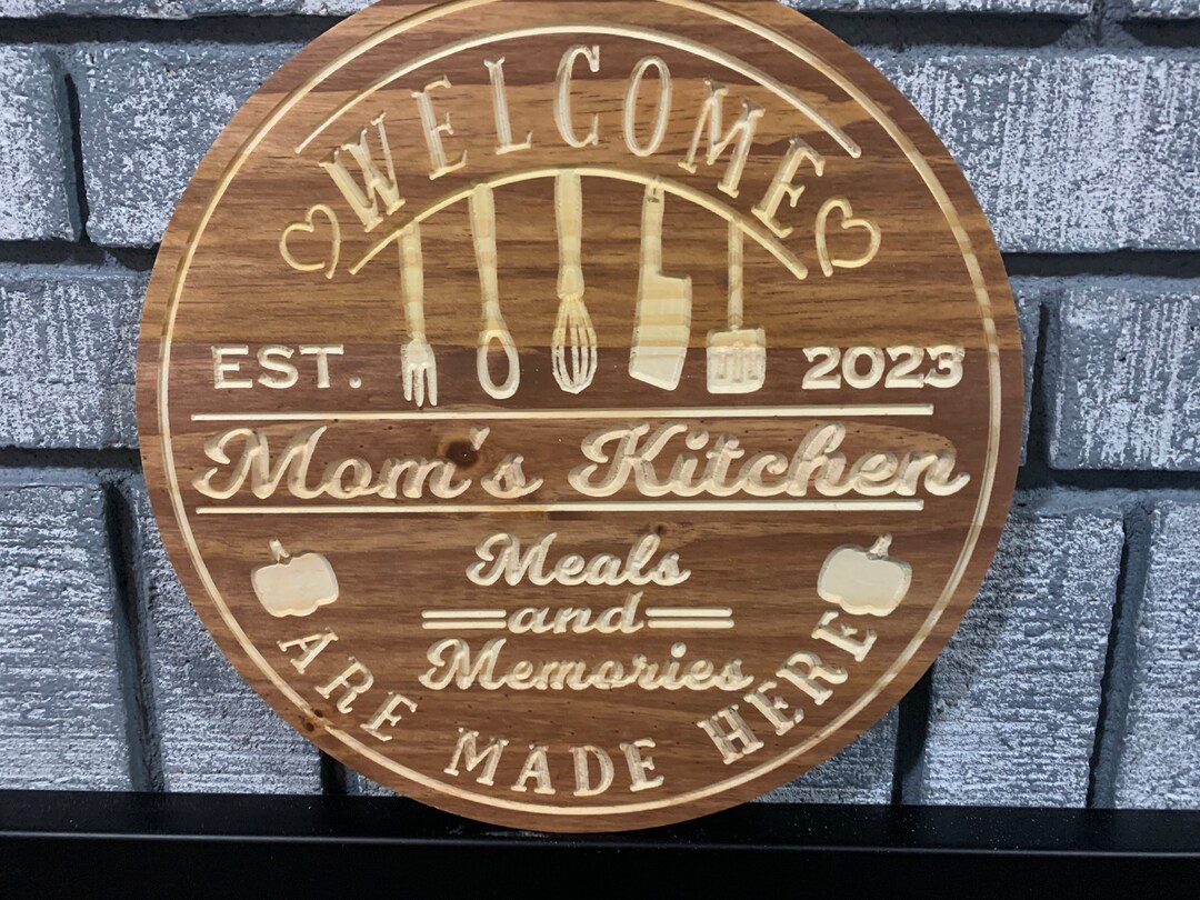 Custom Kitchen Sign – Personalized Kitchen Wall Decor, Wood Kitchen ...