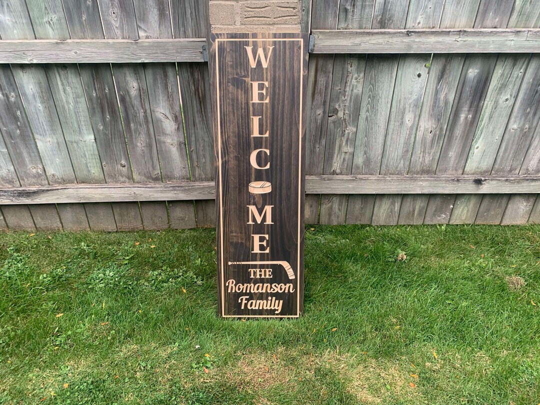 Personalized Family Welcome Sign, Custom Wood Sign, Welcome Sign ...