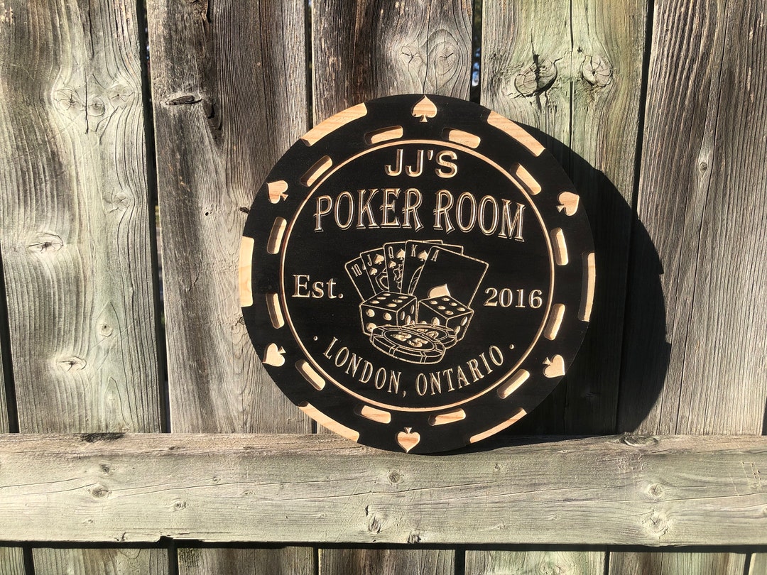 Custom Wooden Poker Sign – Personalized Game Room, Man Cave or Bar ...