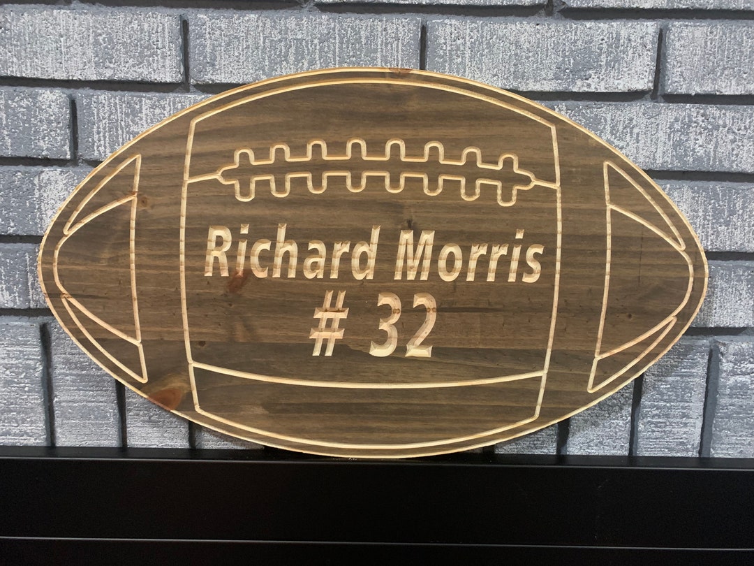 Custom Football Sign | Custom Name Engraving | Personalized Football ...