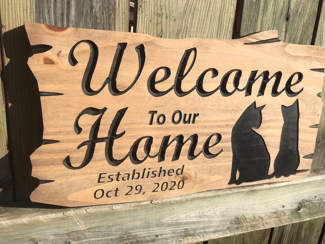 Custom Home Sign | Wooden Outdoor Sign | Anniversary Gift | Welcome ...